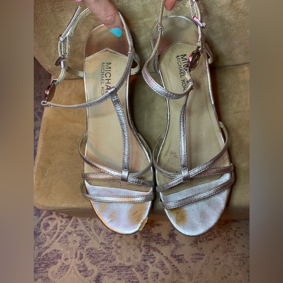 MICHAEL Michael Kors | Shoes | Michael Kors Metallic Silver Espadrille ...